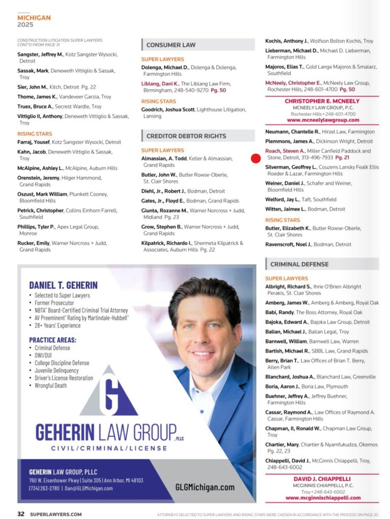 Joshua S. Goodrich, J.D., LL.M. Named to 2025 Michigan Rising Stars ...